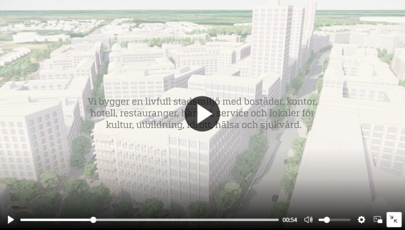 Visualisering av Veddesta stadsutveckling